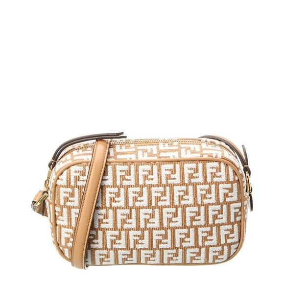 Fendi | Bags | Fendi Ff Mini Raffia Leather Camera Bag | Poshmark